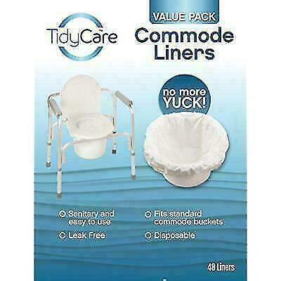 TidyCare Commode Liners – Value Pack - Disposable Bedside Commode ...