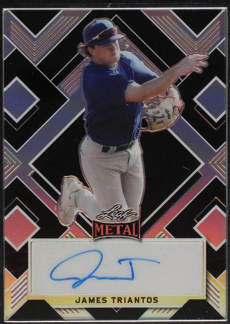2022 Leaf Metal - James Triantos #BA-JT1 Pre-Production Proof Black ...