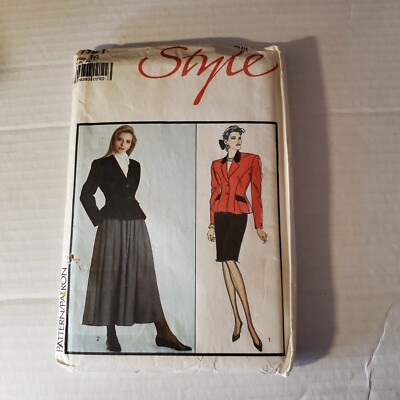 Vintage Style Sewing Pattern 1101 Misses' Lined Jacket And Skirt ...