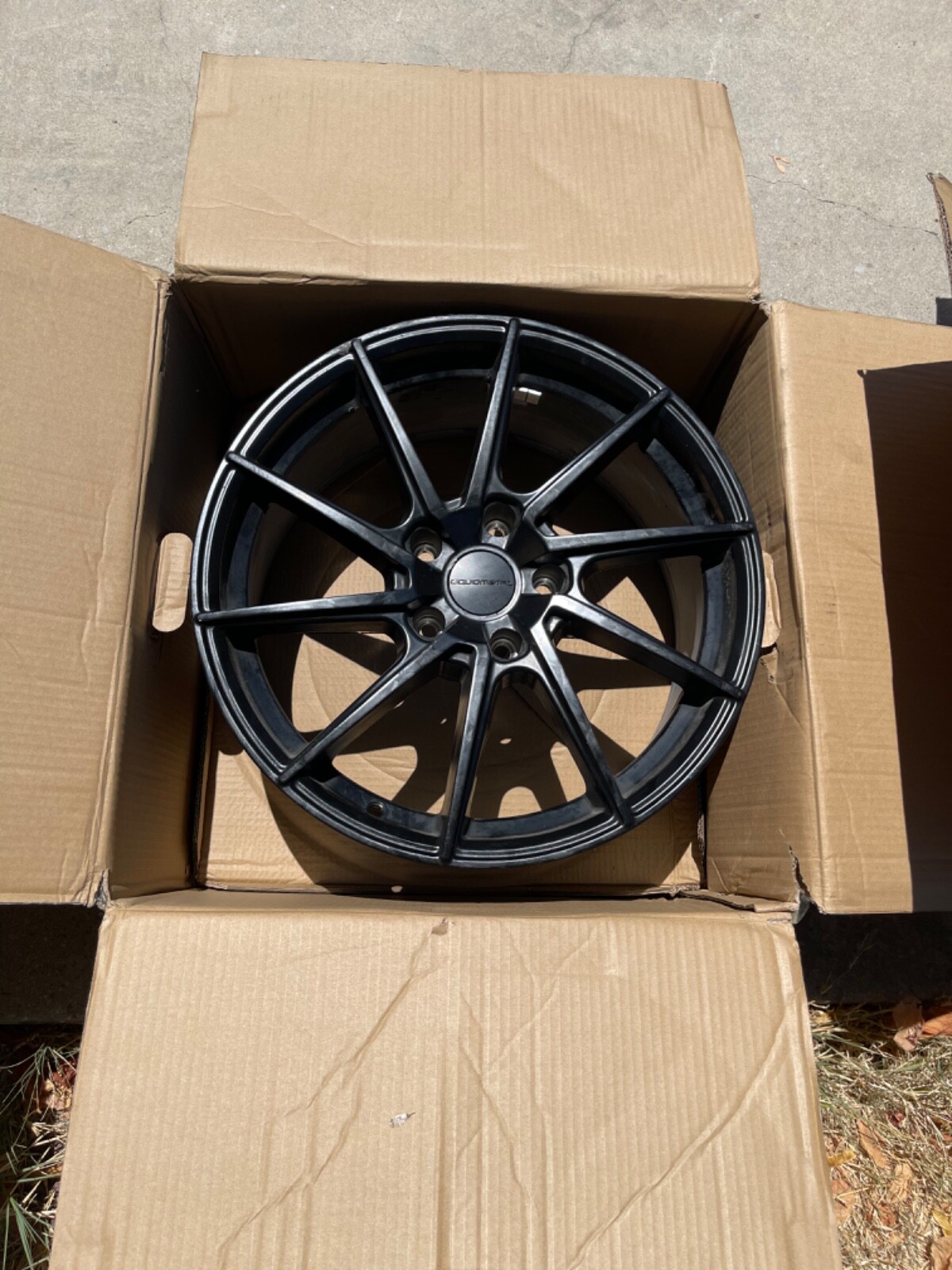 SET (4) 18X8 18X9 +42 5X120 LIQUID METAL SHADOW BLACK WHEELS/RIMS 18 ...
