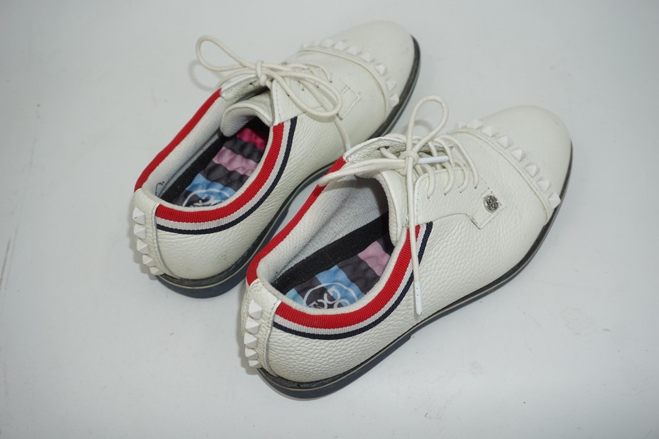 G/FORE Golf Shoes Womens Size 7.5 White Gallivanter Studded Leather ...