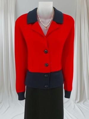 Beautiful Red St John By Marie Gray Size 12 Red And Blue | eBay