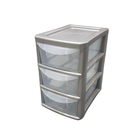 Small Plastic Storage Tower Grey 3 4 5 6 Tier Drawer Office Desktop ...