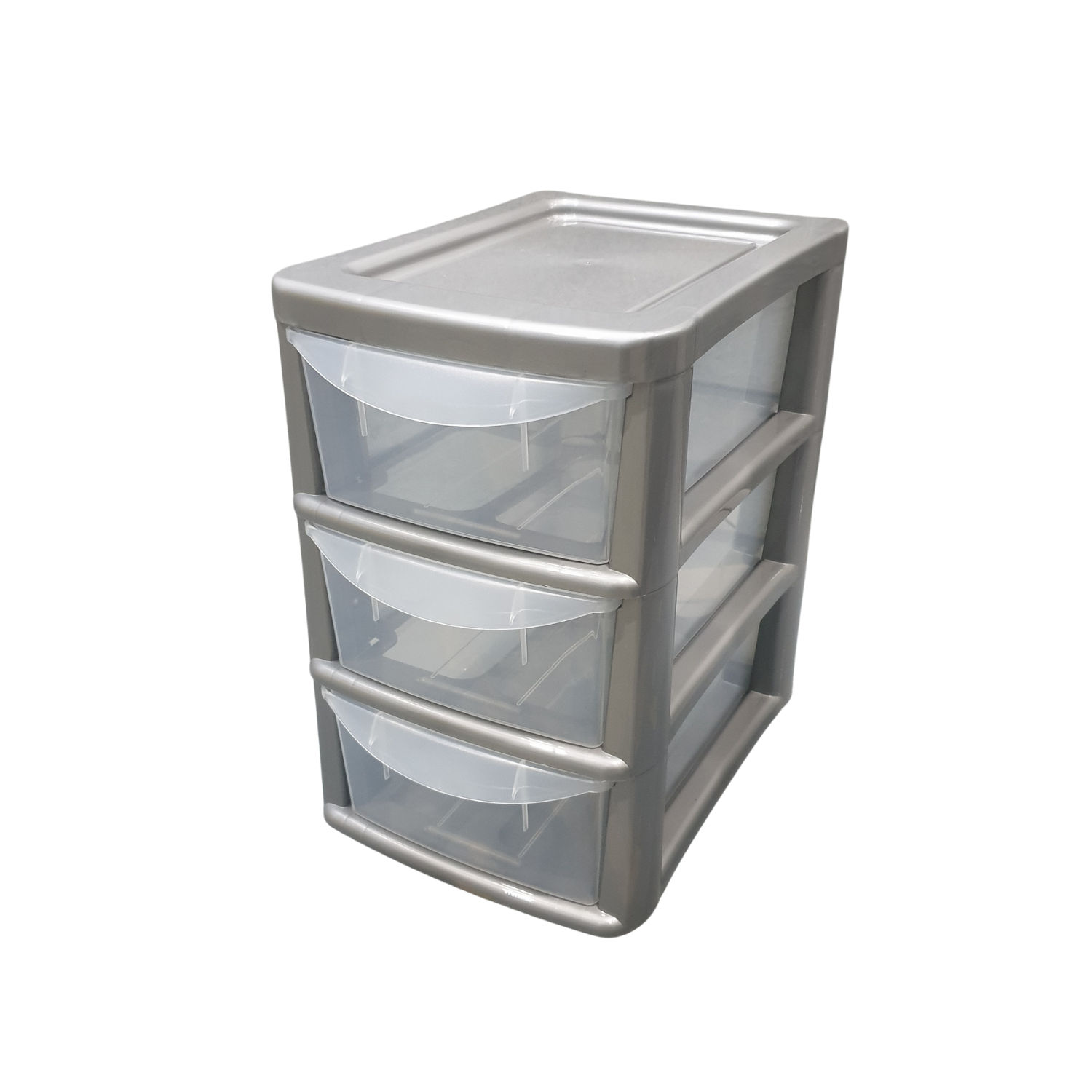 Small Plastic Storage Tower Grey 3 4 5 6 Tier Drawer Office Desktop ...