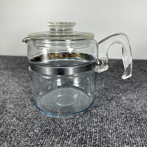Vintage Pyrex Coffee Pot Flameware 6 Cup Clear Glass Percolator Pot and ...