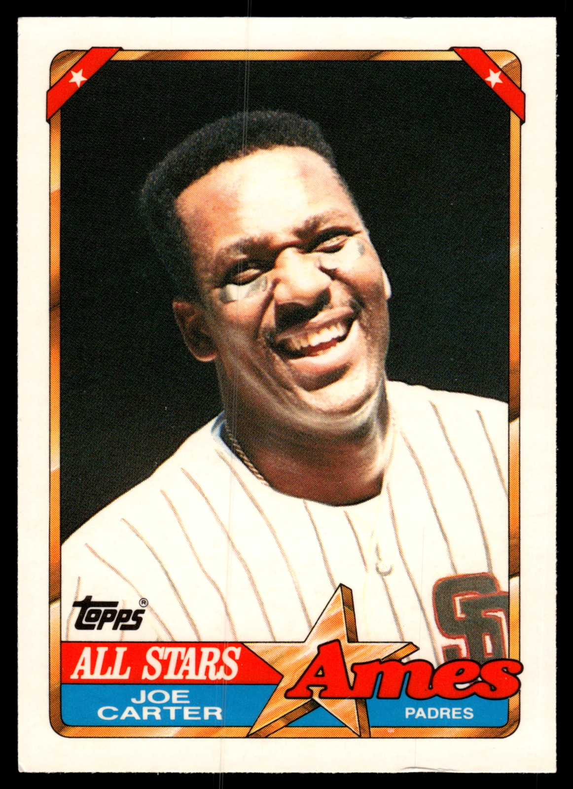 1990 Topps Ames All-Stars Joe Carter #27 San Diego Padres Baseball Card ...