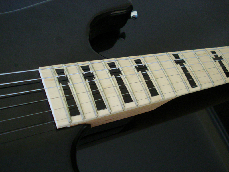 Goth Iommi Cross BLACK Fretboard Markers Vinyl Inlay Decal for Maple ...