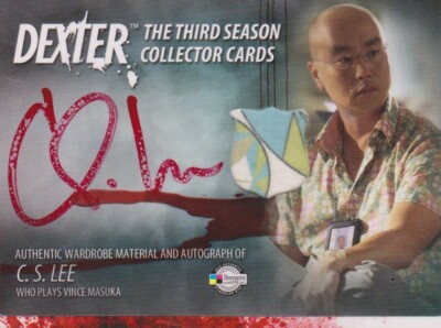 2010 DEXTER C. S. LEE AS VINCENT MASUKA RED INK AUTOGRAPH COSTUME CARD ...