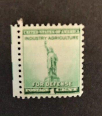 US Postage 1940 1 Cent Liberty Stamp National Defense Industry ...