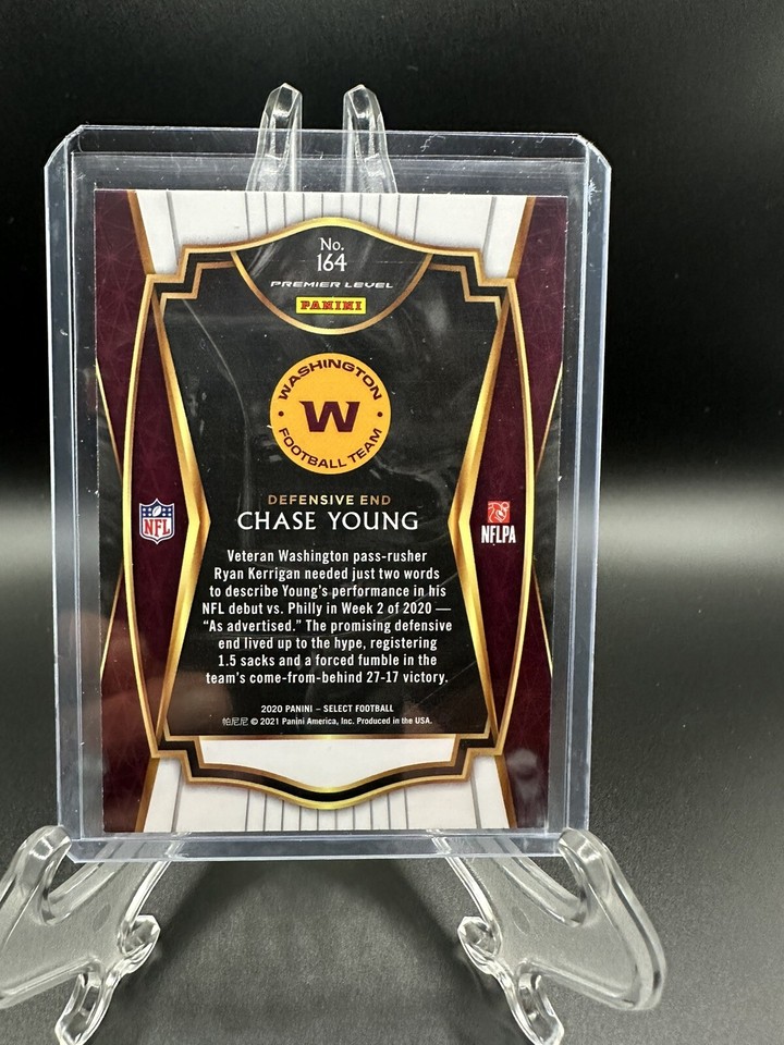 Chase Young Rookie RC 2020 Panini Select Premier Level Base #164 ...