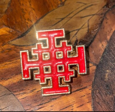 RED CRUSADERS JERUSALEM CROSS MARKED JERUSALEM lapel pin badge | eBay
