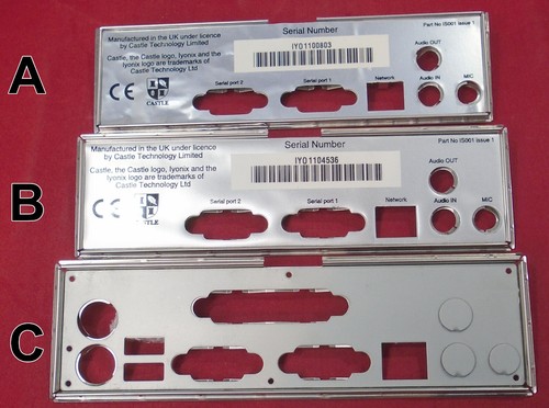 Un Iyonix PC I/O Shield (Plaque) Fabriqué Par Château Technologie ...