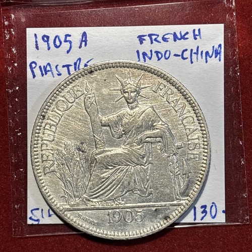 1905 A French Indo-china Silver Piastre Large Silver Coin Free Shipping ...