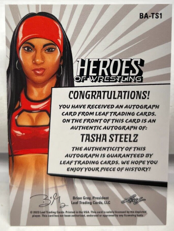 Tasha Steelz 2023 Blatt Helden Of Wrestling Lila Autogramm Auto Ssp #BA ...