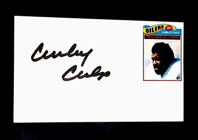 CURLEY CULP HOF DT K.C. CHIEFS HOUSTON OILERS AUTOGRAPHED SIGNED INDEX ...
