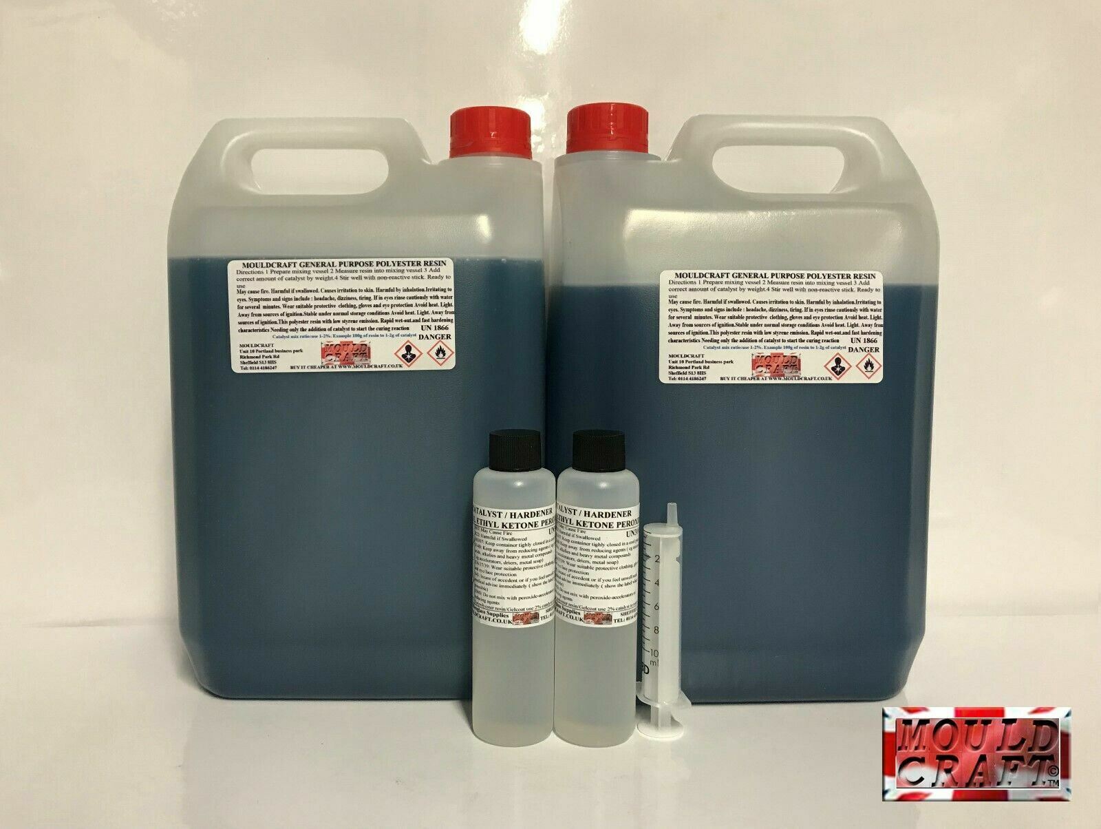 MOULDCRAFT GENERAL PURPOSE POLYESTER RESIN KITS 250g 500g 1kg 5kg 10KG ...