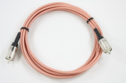 RG400 Double Silver Braid Teflon Coaxial Cable 18ft w/Amphenol PL-259's ...