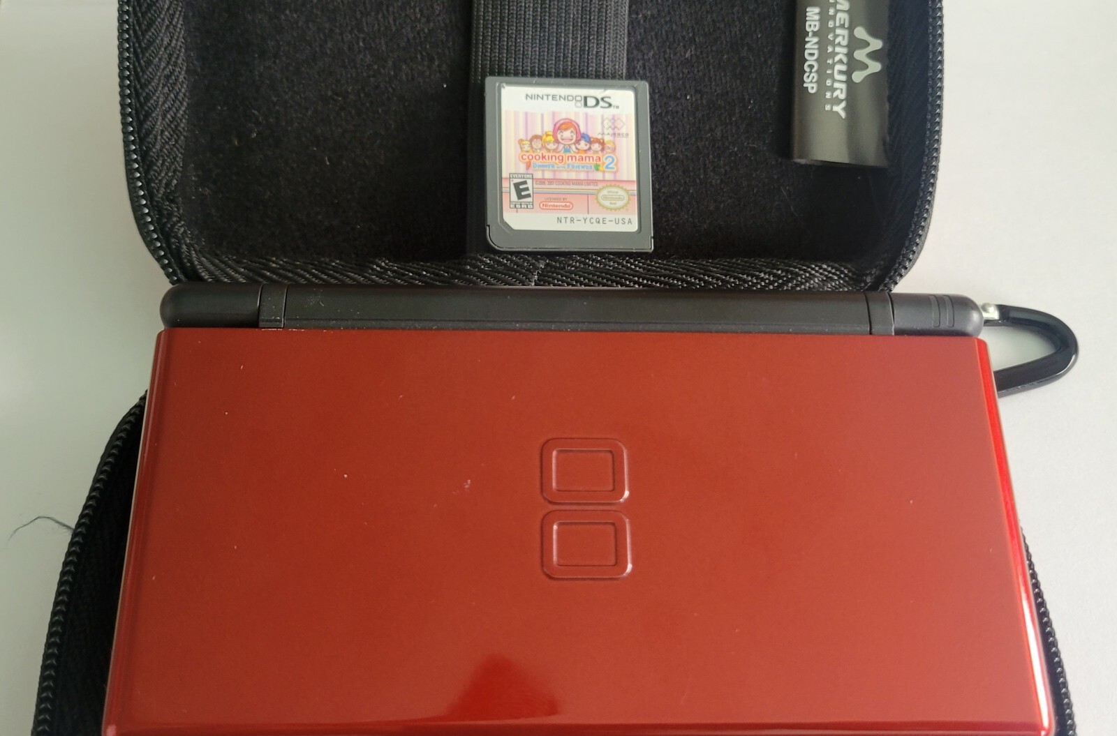 Nintendo DS Lite Crimson Red Console USG-001 stylus Case Tested (NO ...