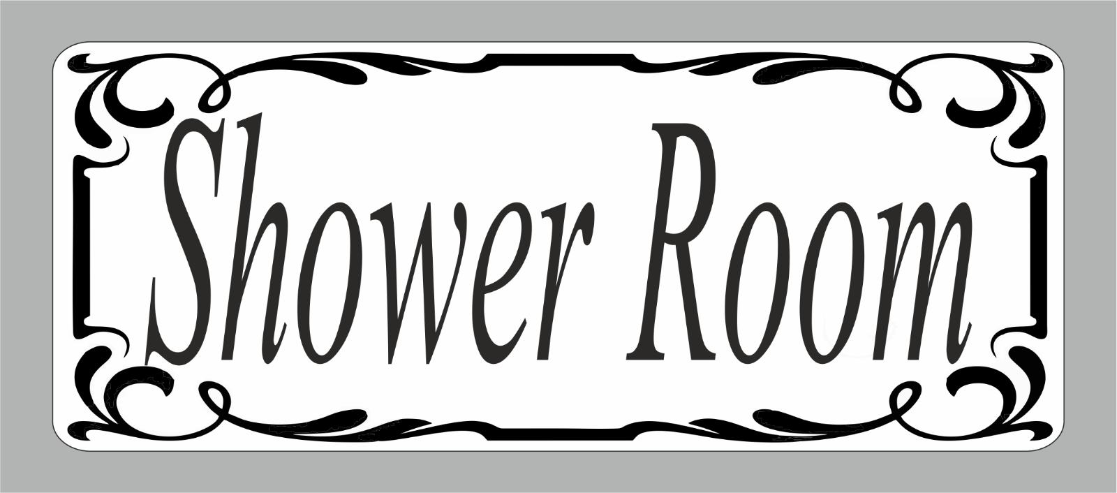 Self Adhesive Shower Room Door Sign Vinyl Sticker, Decal BathRoom | eBay UK