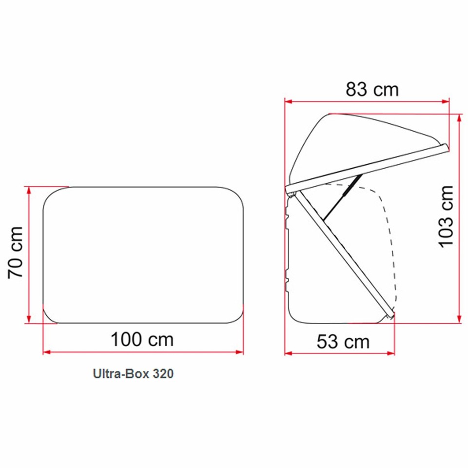 Fiamma Ultra Box 320 Rear Mounted Storage Box Caravan Motorhome Carry ...