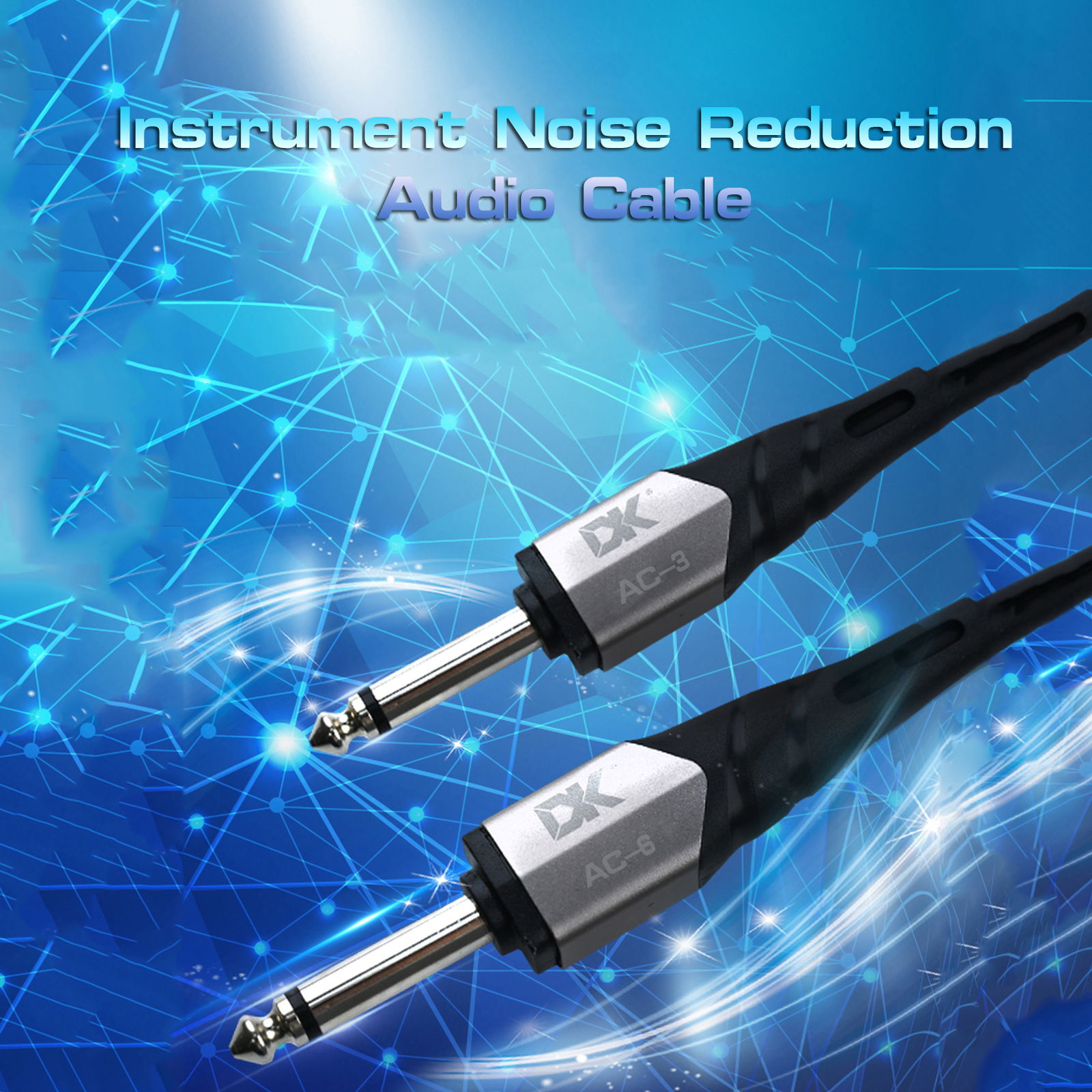 DK Guitar Connecting Cable 3.0 Meters 10ft Instrument Cable Noise ...