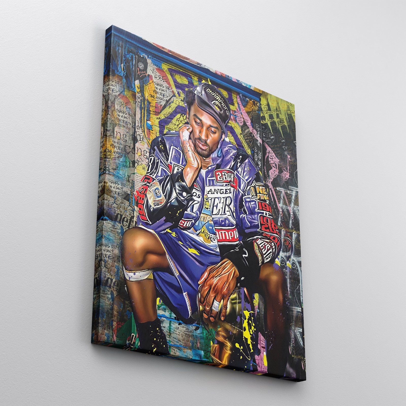 Kobe Bryant Championship Graffiti Canvas Print Basketball Poster Mamba ...