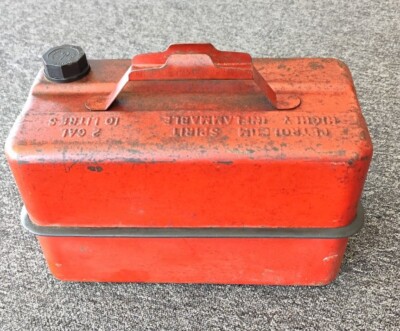 Vintage GT petrol can Red Old | eBay UK
