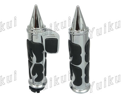 1-1/4" Chrome Motorcycle Handlebar Grips For HONDA 1800 VALKYRIE RUNE ...