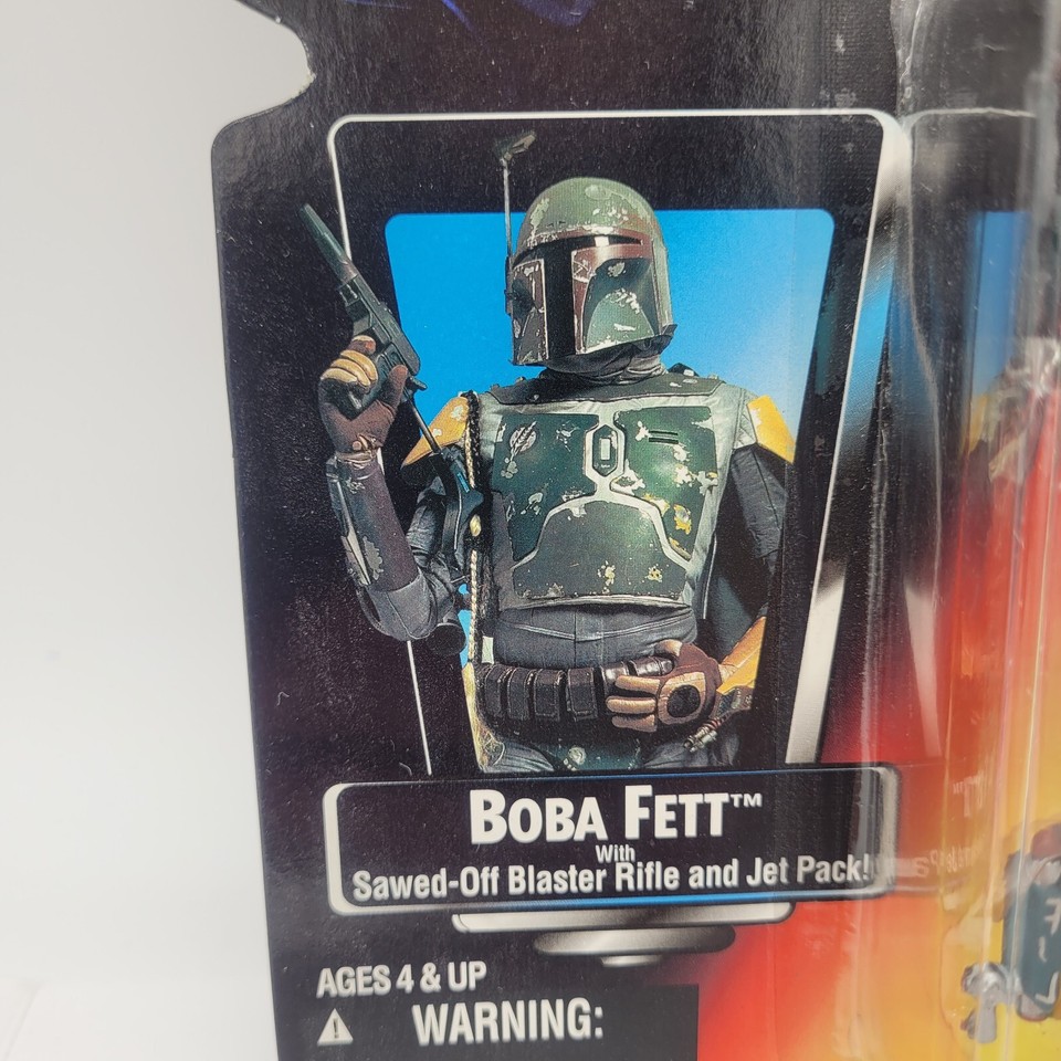 Vintage 1995 Star Wars The Power of the Force Boba Fett Carded Action ...