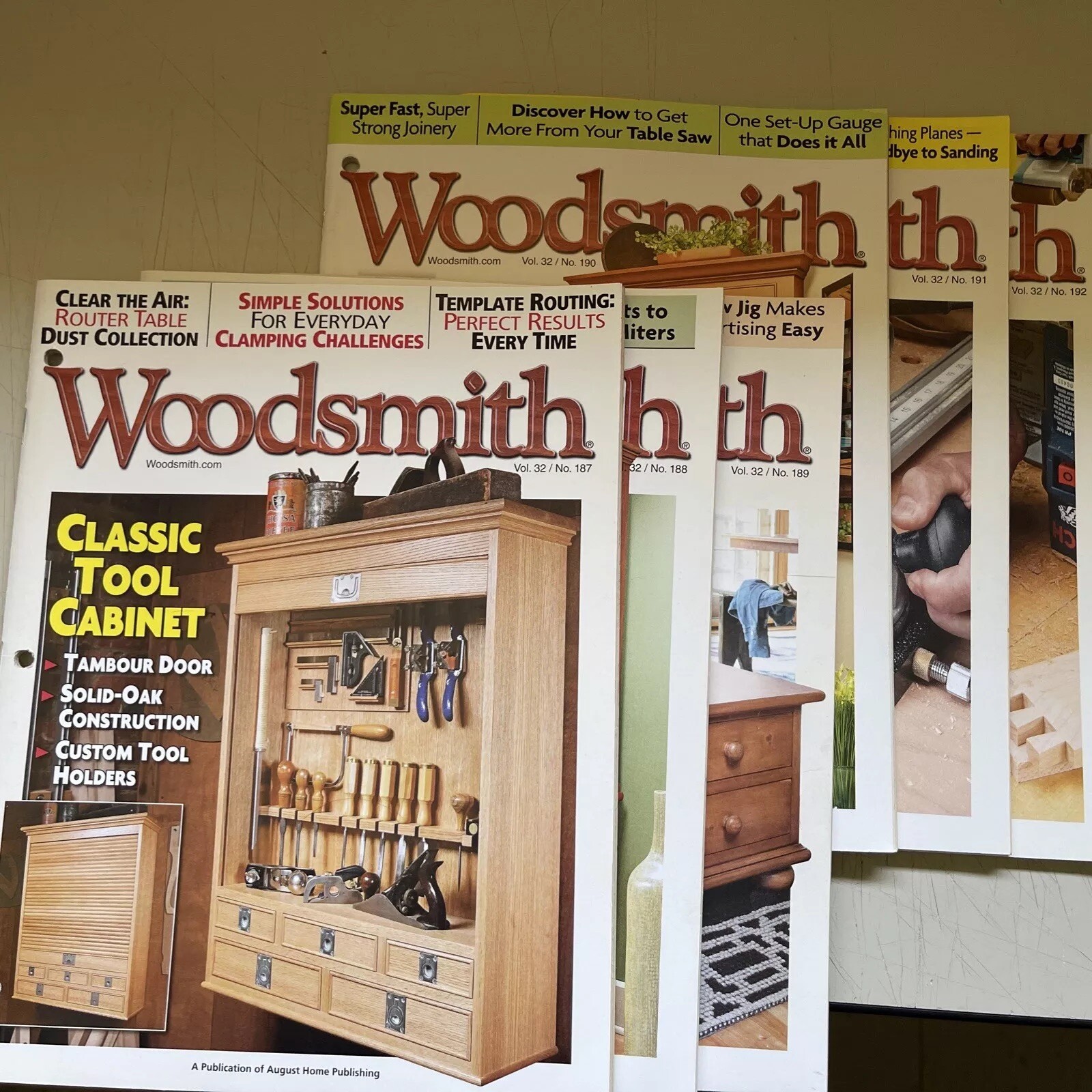 Woodsmith Magazines - Lot of 6 -Volume 32 Issues 187 thur 192 ...