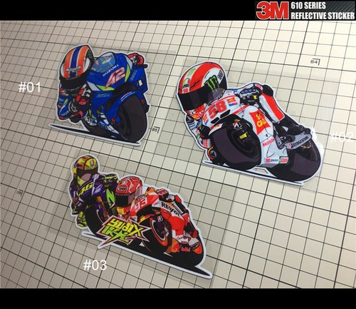 Reflective Legend Moto GP Players Motorcycle Car Sticker | eBay