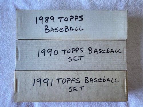 Lot of 3 Topps Baseball 1989, 1990 & 1991 Complete Sets. | eBay