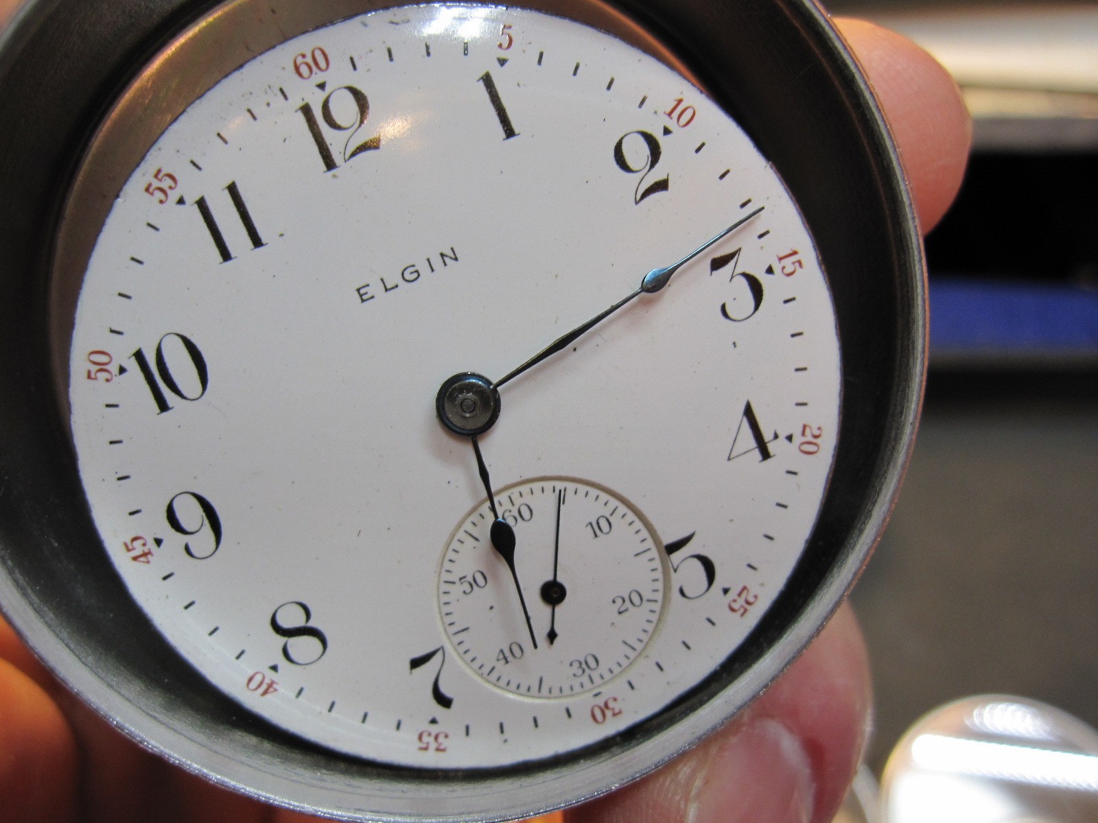 18s Elgin 15J OF pocket watch movement w good staff | eBay