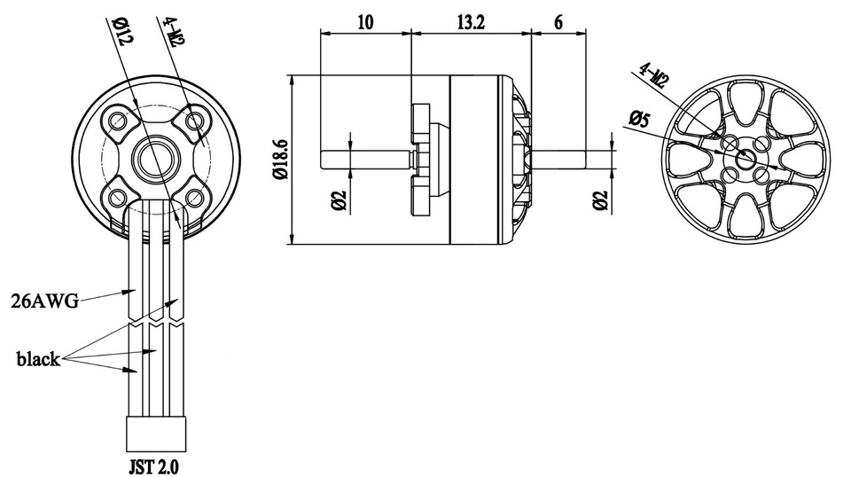 Brushless (BLDC) Drag Racing Slot Car Motor - 1404-2800KV-1/24 Scale ...