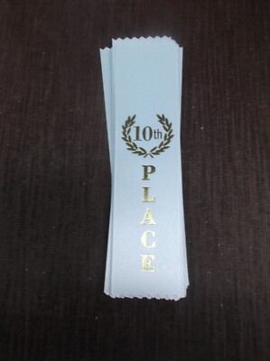 10th Place light blue award ribbons lot of 5 | eBay