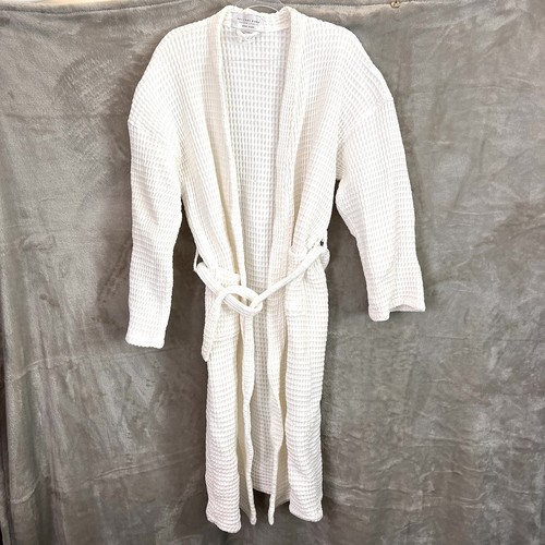 Pottery Barn Design Studio Waffle Weave Resort Robe White Cotton One ...