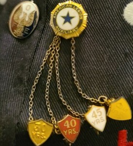 American Legion Auxiliary Vtg Pins 30 40 45 50 Years F.O.E. Junior ...