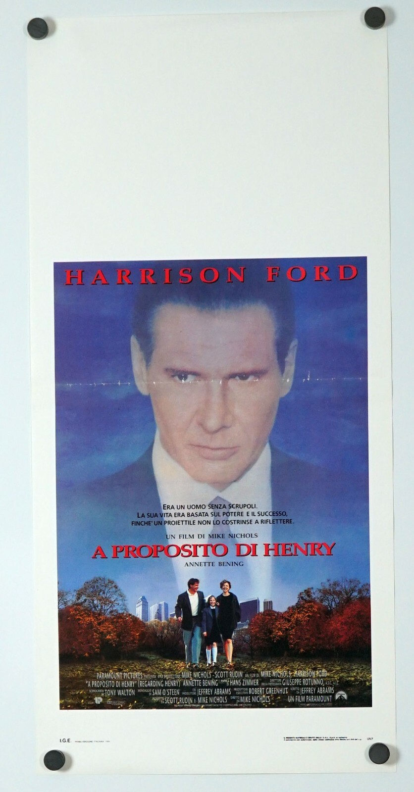 Regarding Henry - original movie poster locandina - Harrison Ford | eBay