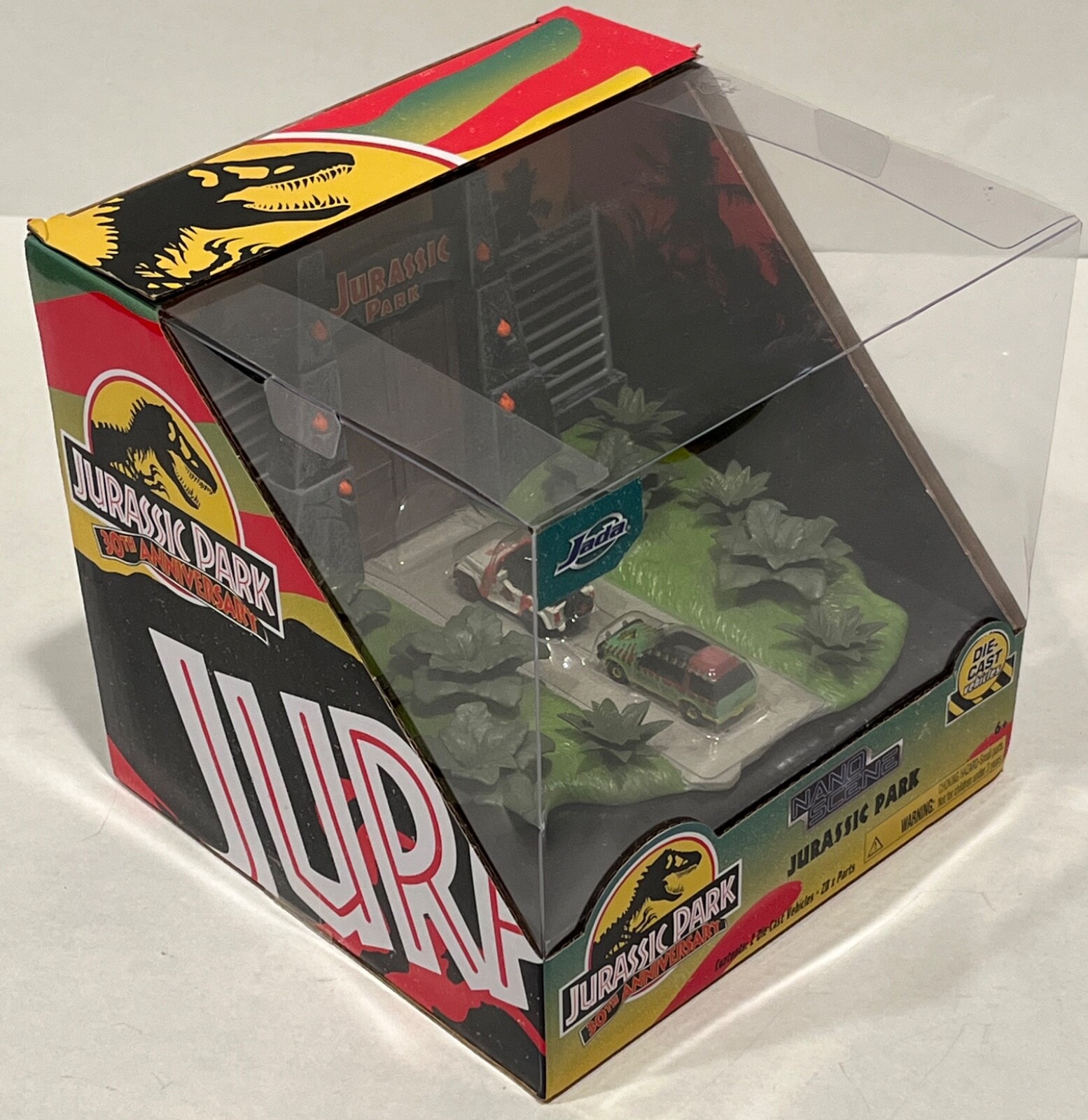 JURASSIC PARK 30TH ANNIVERSARY DIORAMA NANO GATE SCENE DIE CAST VEHICLE ...