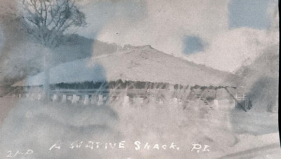 VINTAGE NEGATIVE; A NATIVE SHACK IN THE PHILIPPINE ISLANDS; CIRCA 1910 ...