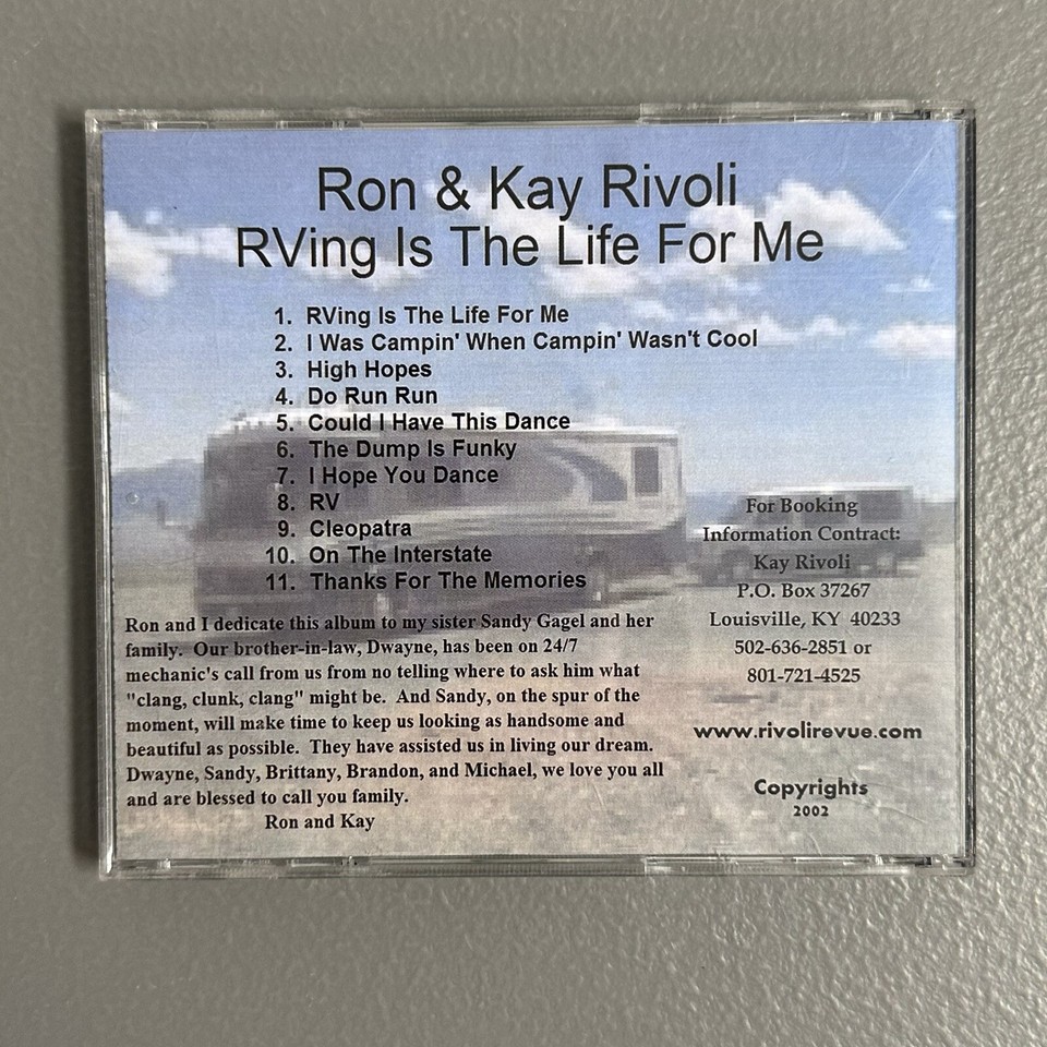 Rving Is The Life For Me , Ron and Kay Rivoli, Audio CD, Rare 2002 | eBay
