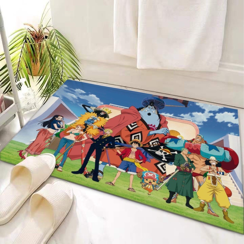 Best! Anime One Piece Print Door Mat Kitchen / Bathroom With Non-slip ...