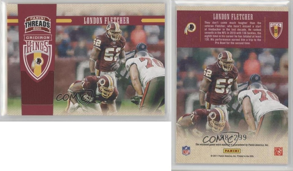 2011 Threads Pro Gridiron Kings Materials London Fletcher Rocky ...