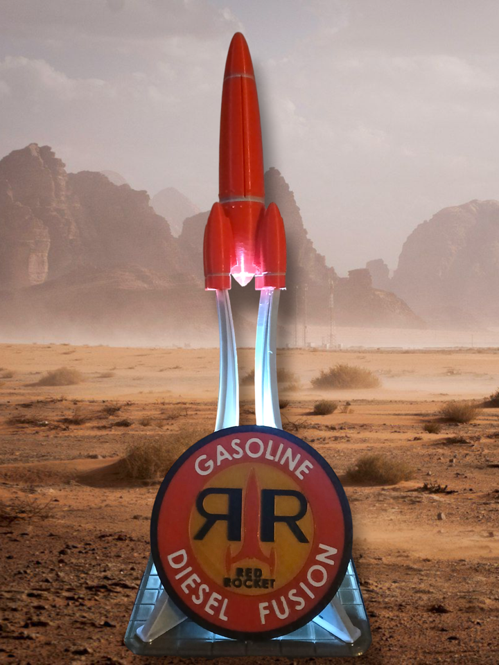 Fallout Red Rocket Fuel Station Display 8in | eBay