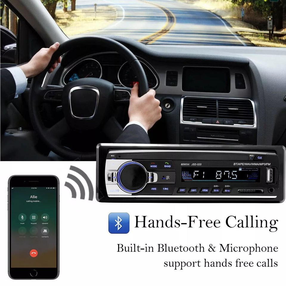 Bluetooth Car Stereo Audio In-Dash FM Aux Input Receiver SD USB MP3 ...