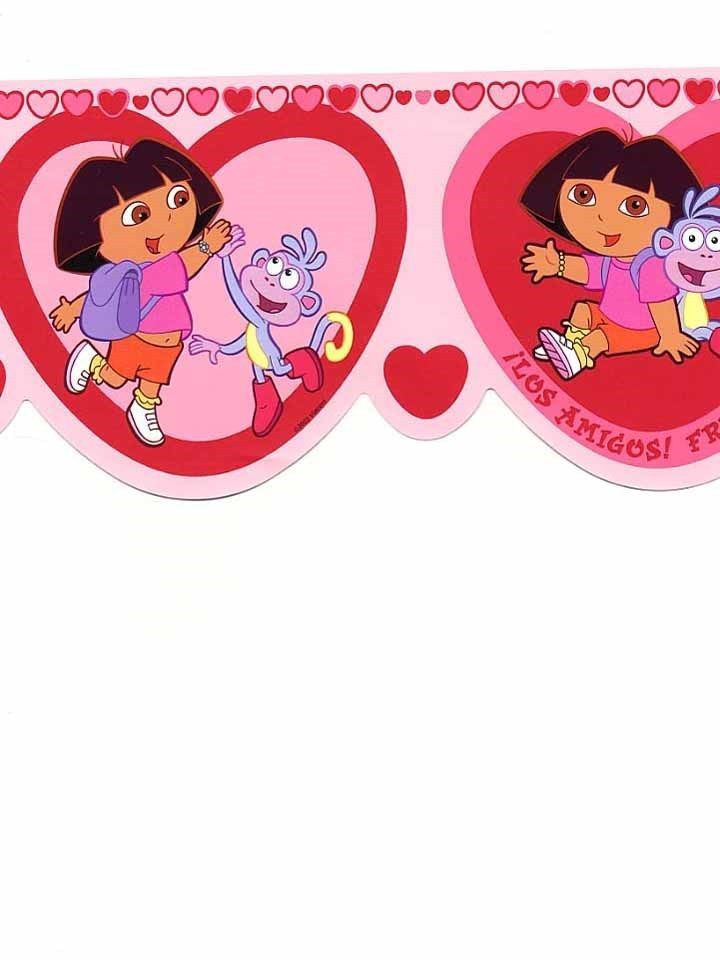 Dora the Explorer in Red Wallpaper Border NK2108FP | eBay