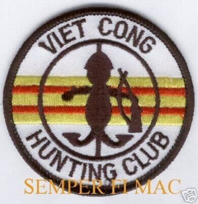 VIET CONG HUNTING CLUB HAT PATCH VIETNAM WAR US ARMY MARINES NAVY AIR ...