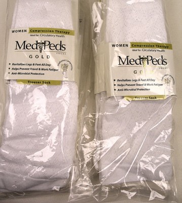 6 pr Women trouser socks MEDIUM mild graduated compression Knee Hi ...