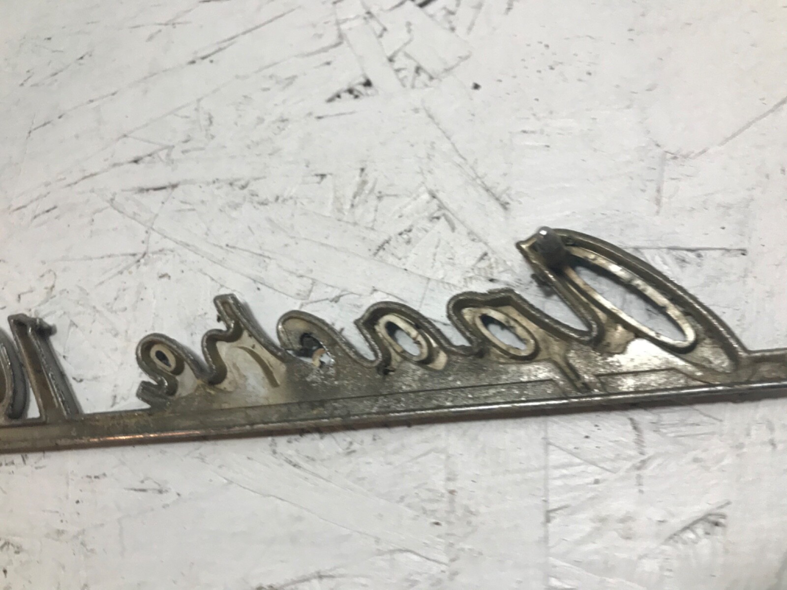 Vintage 1961 CHEVROLET Apache 10 SCRIPT BADGE EMBLEM | eBay