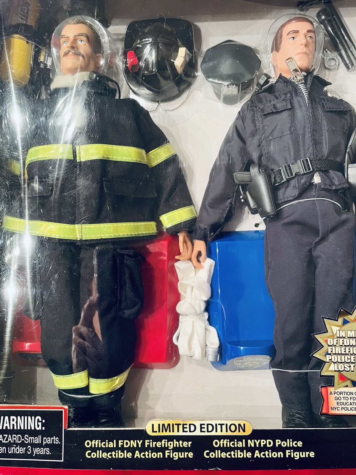 '2002 *Vintage REAL HEROES Limited Edition FDNY & NYPD 9/11 Action ...